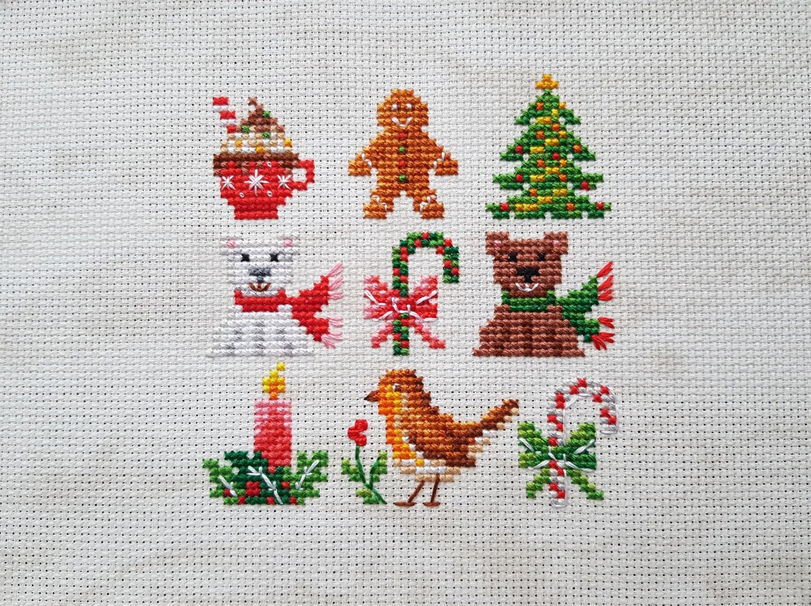 Cross Stitch Pattern Christmas Sampler DMC Embroidery Chart Printable ...
