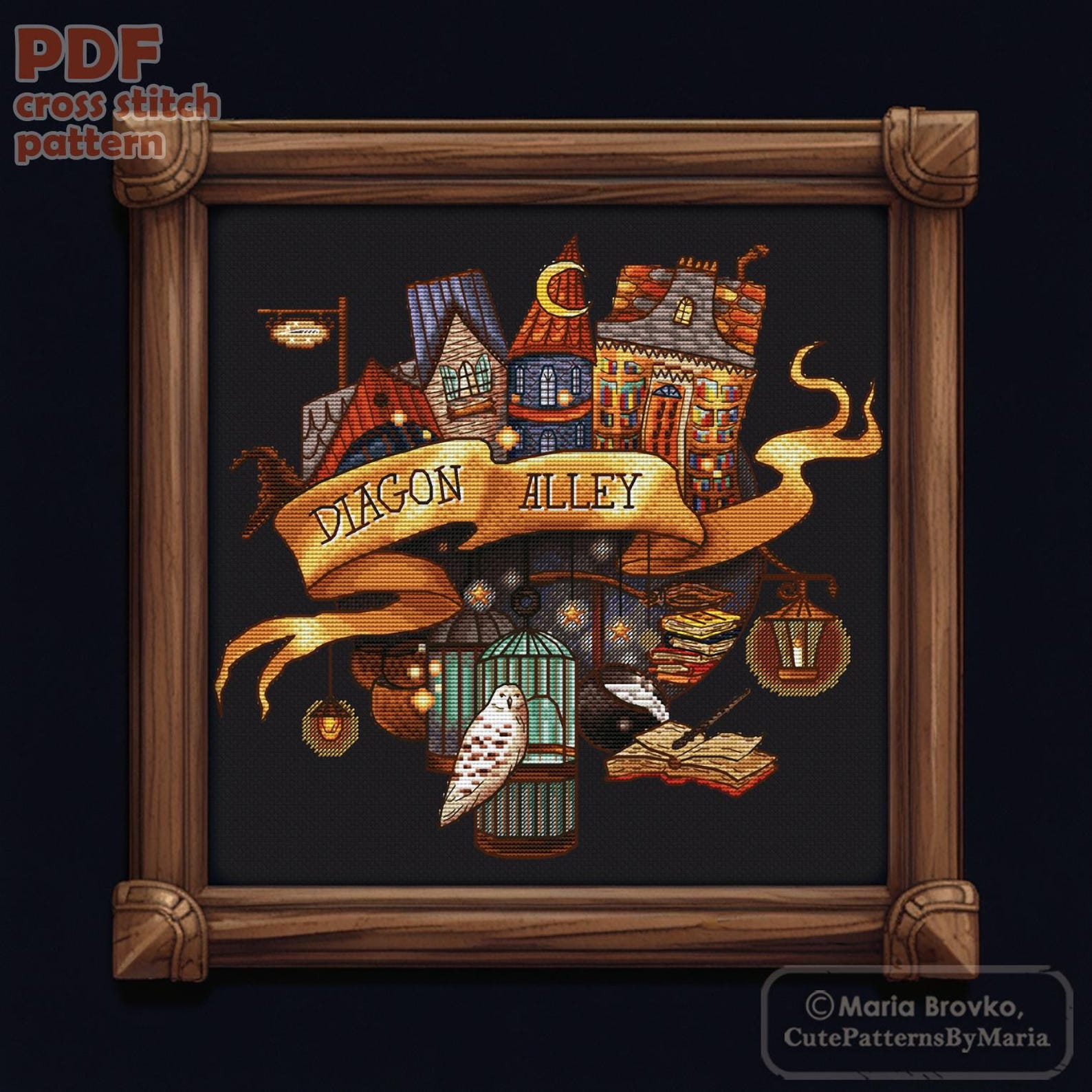 Cross Stitch Pattern Witchcraft & Wizardry Shop DMC Chart Embroidery ...