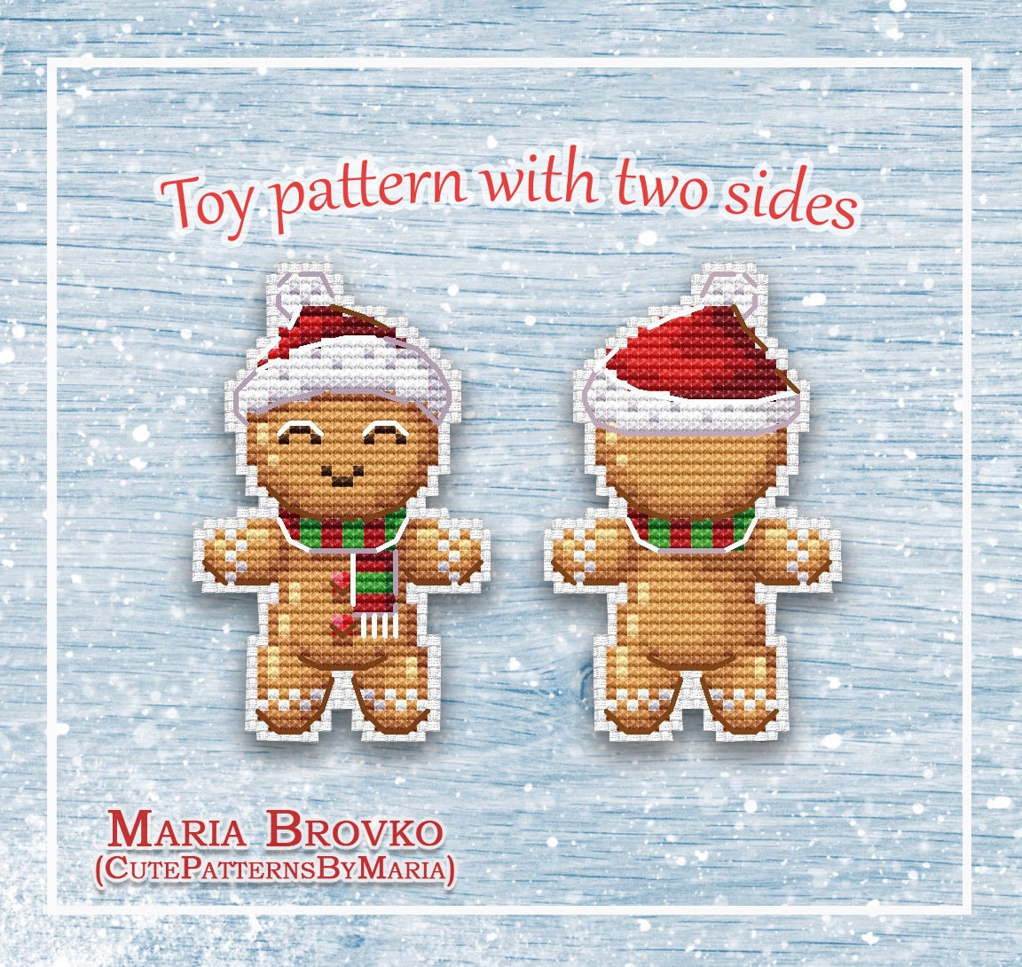 Cross Stitch Pattern gingerbread Man Number 1 DMC - Etsy