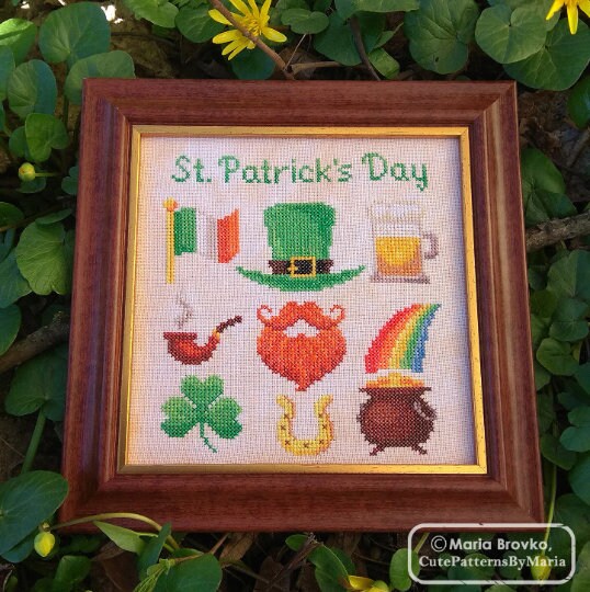 Cross Stitch Pattern Irish St. Patrick's Day DMC Chart - Etsy