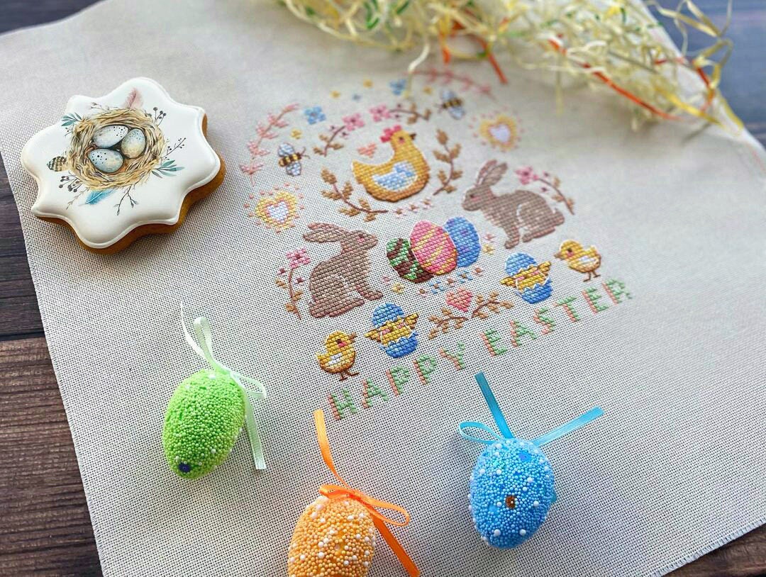 Cross Stitch Pattern easter Sampler DMC Cross - Etsy