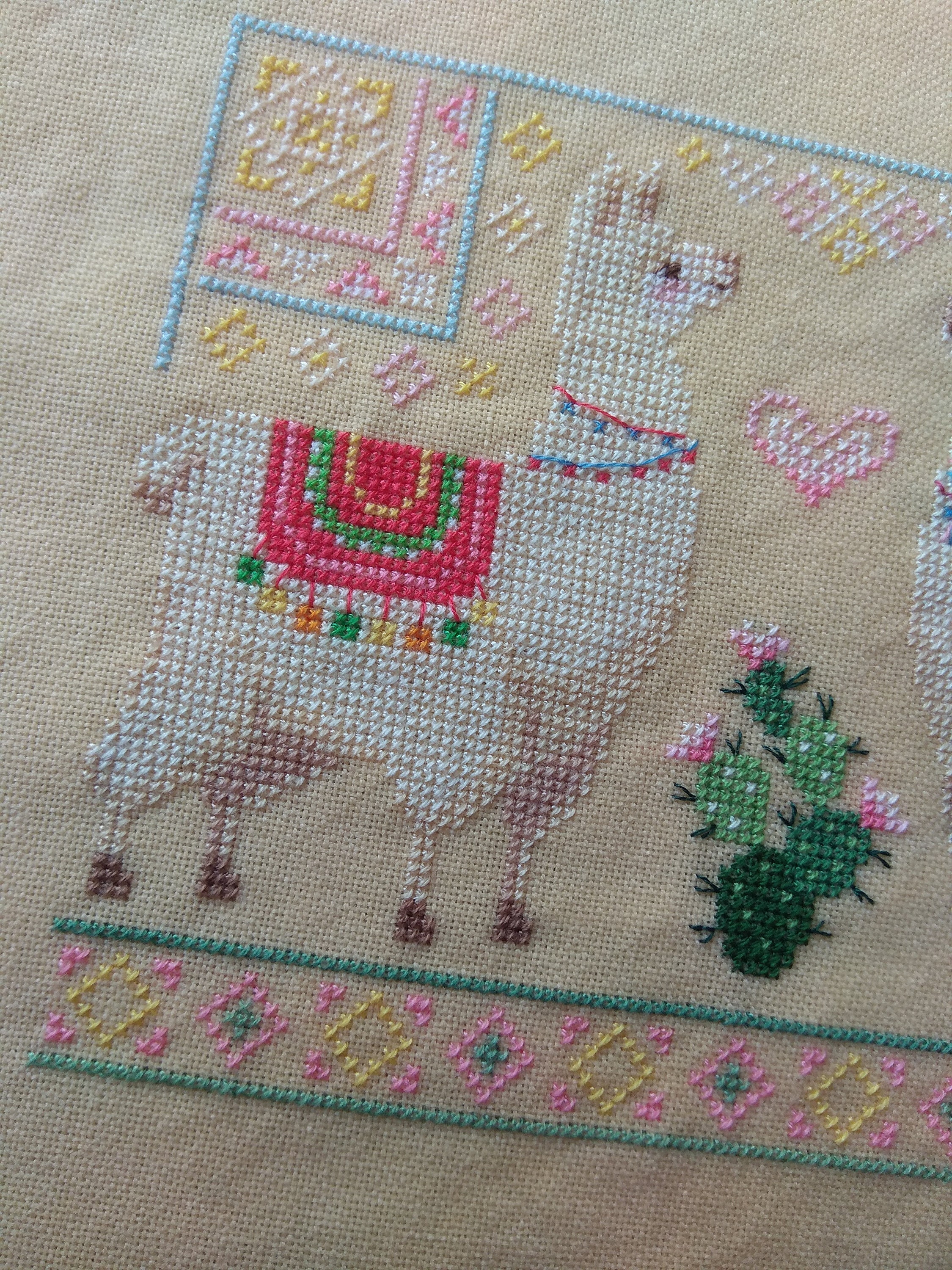 Cross Stitch Pattern two Alpacas DMC Chart | Etsy