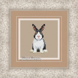 Cross Stitch Pattern "dutch Rabbit" DMC Chart Embroidery Printable PDF ...