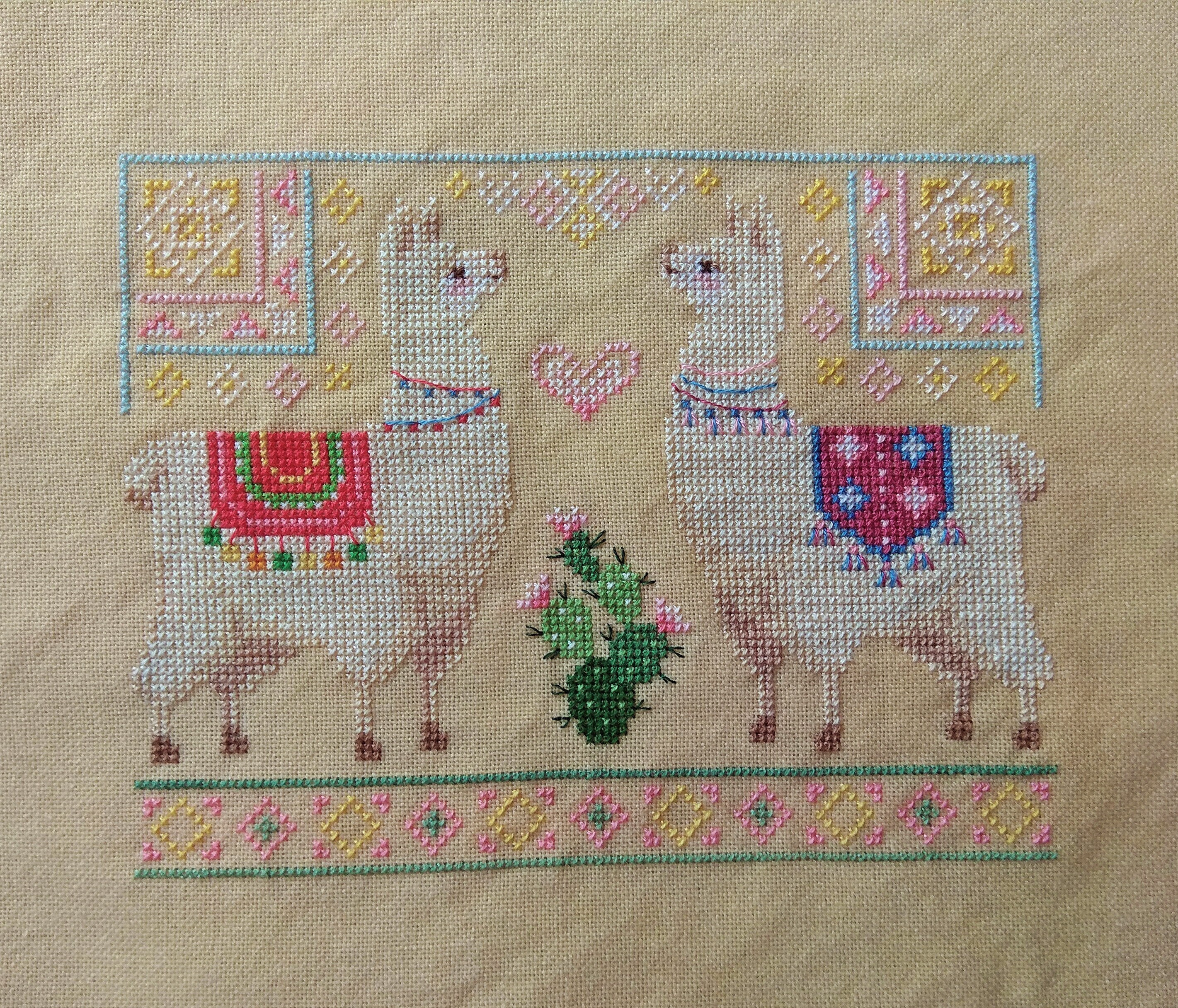 Cross Stitch Pattern two Alpacas DMC Chart | Etsy