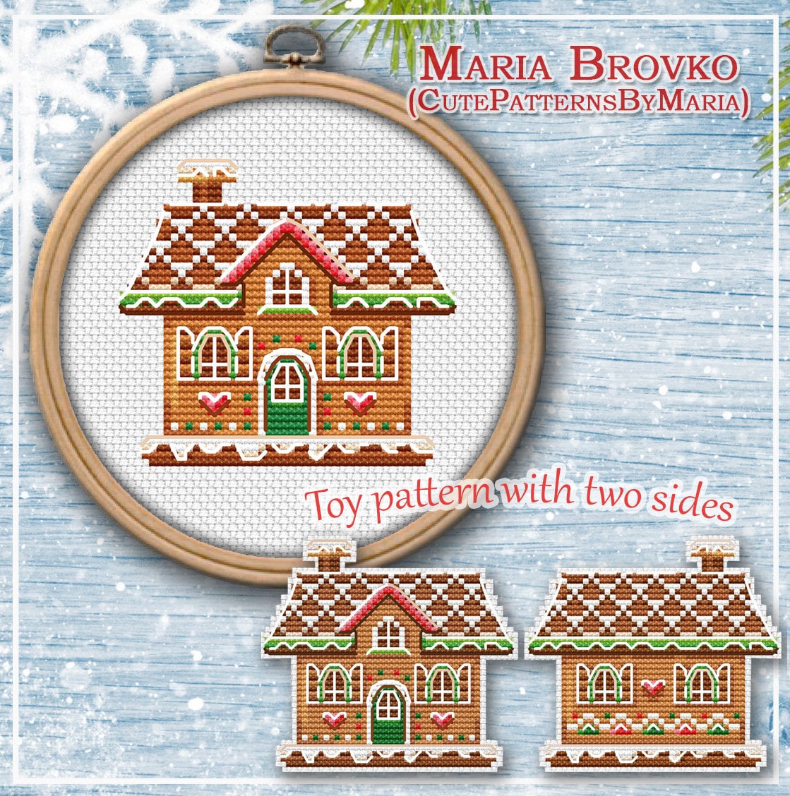 Cross Stitch Pattern gingerbread House 2 DMC - Etsy