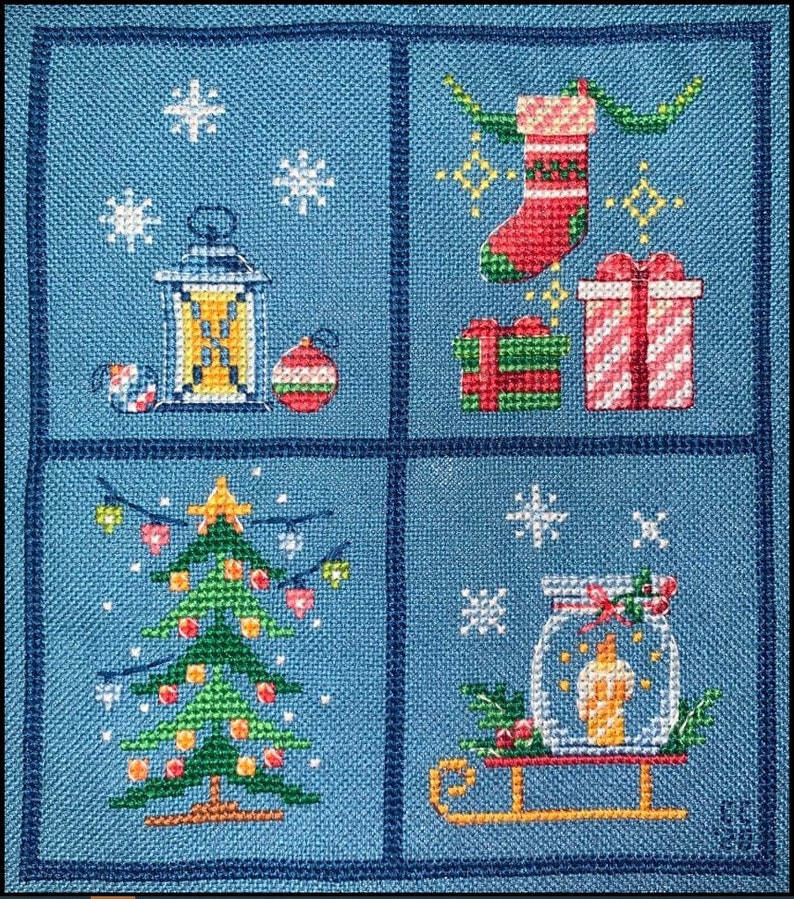 Cross Stitch Pattern 4 Christmas Mini-plots DMC - Etsy