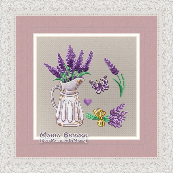 Cross Stitch Pattern Lavender - Etsy