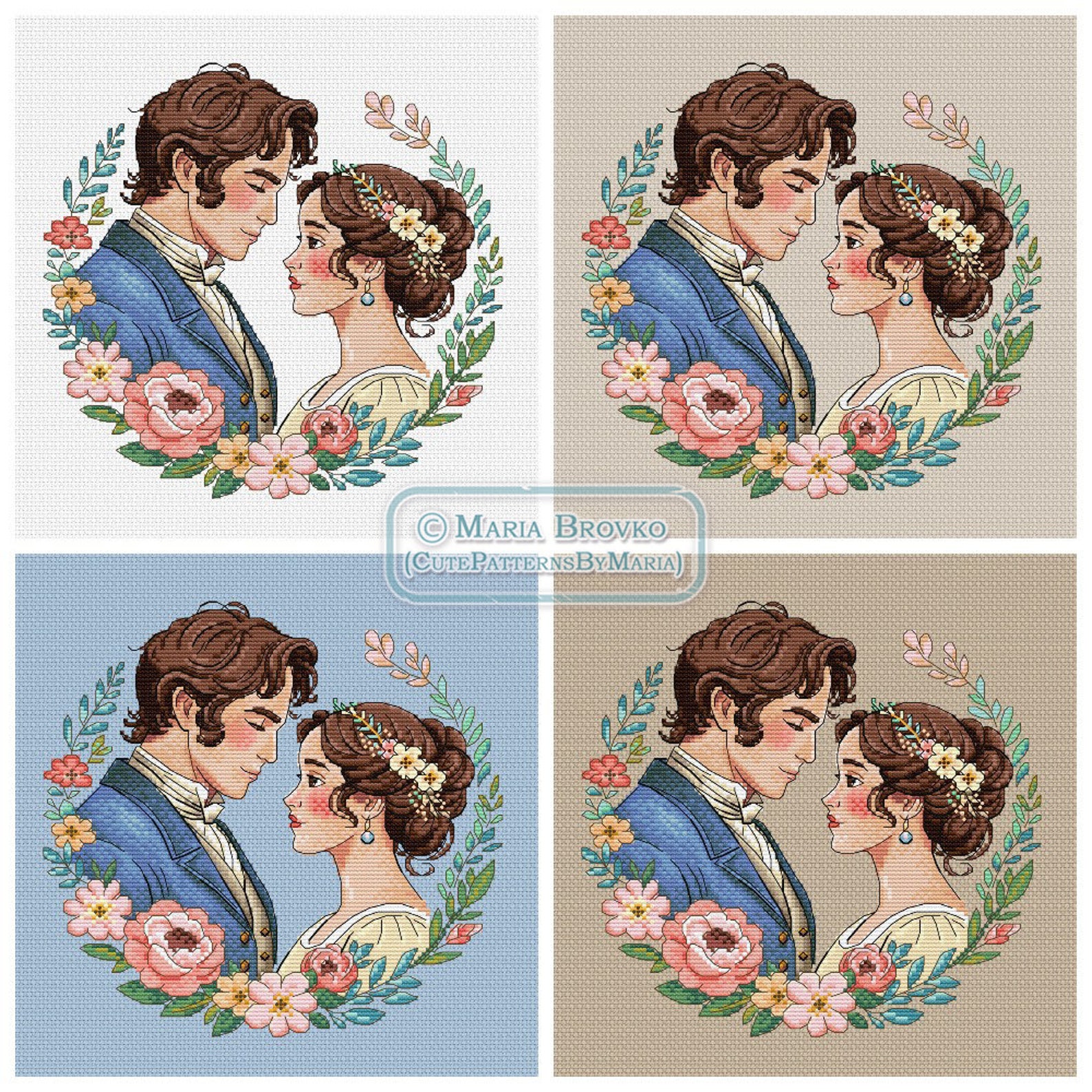 Cross Stitch PDF Pattern Pride and Prejudice DMC Chart Printable ...