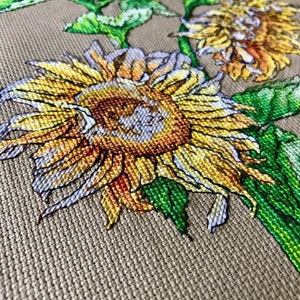 Cross Stitch Pattern Sunflowers DMC Chart Printable PDF Instant ...