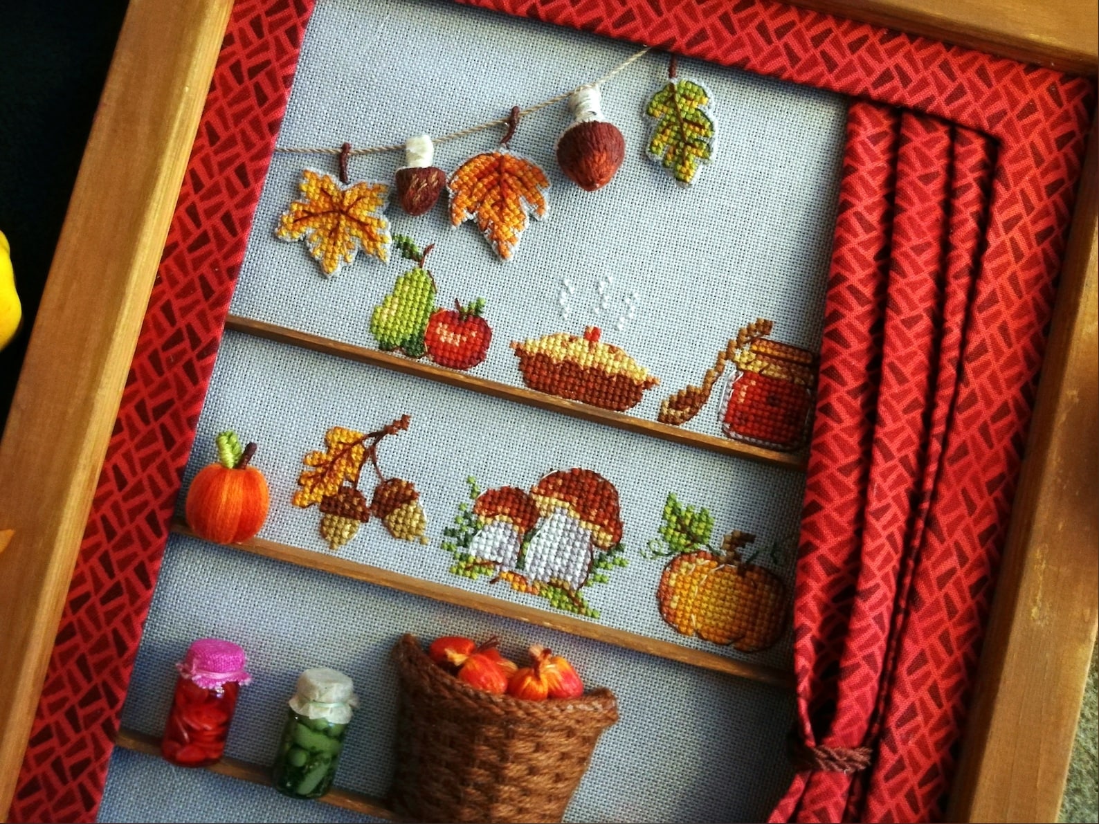 Cross Stitch Pattern Lovely Autumn Sampler DMC | Etsy