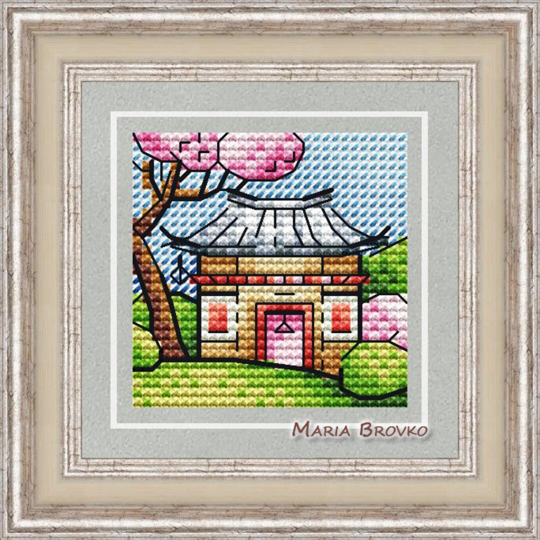 Cross Stitch Pattern Miniature Japan DMC Cross Stitch Chart Needlepoint ...