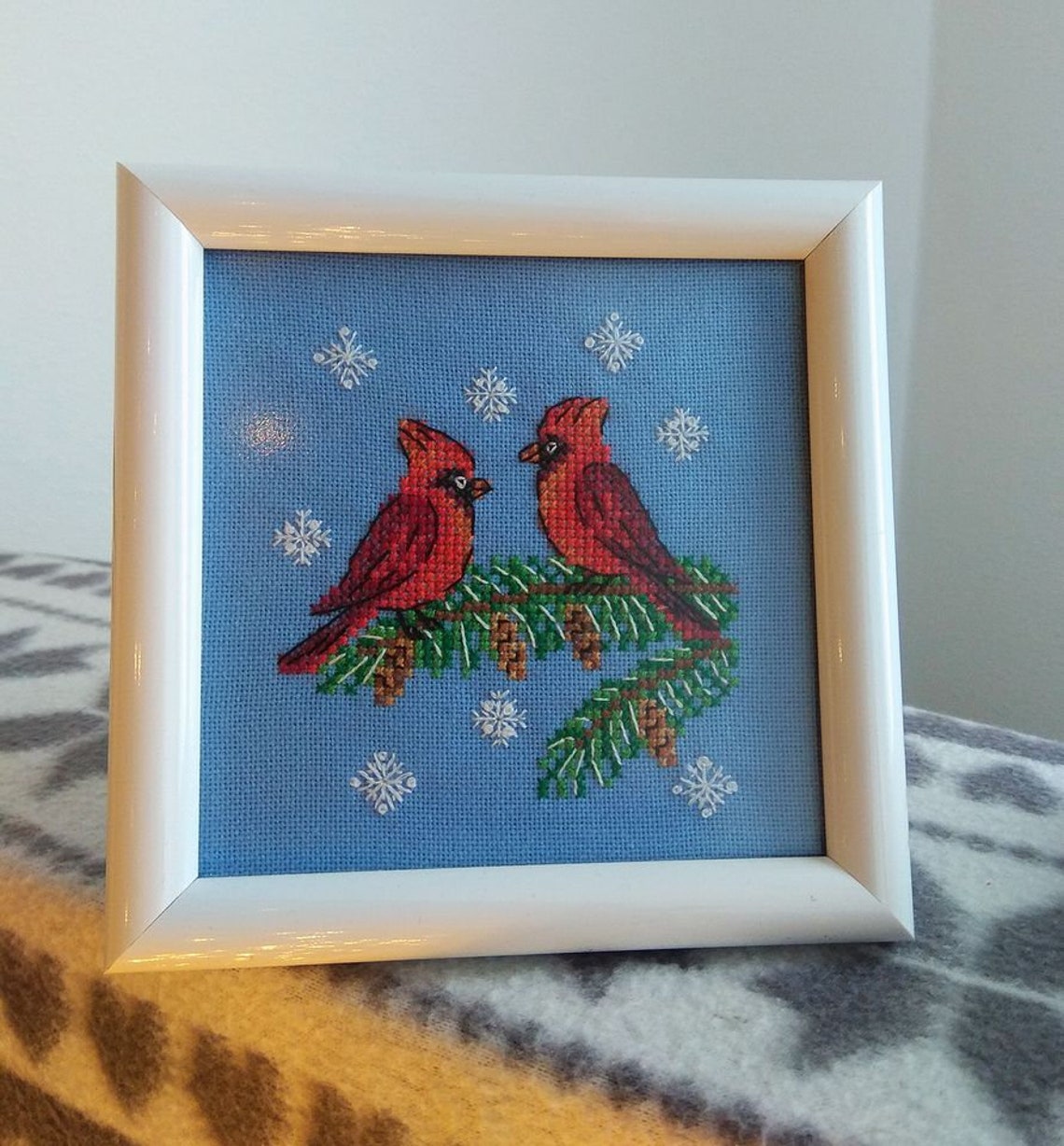 Cross Stitch Pattern "cardinals. Two Variations" DMC Embroidery Chart ...