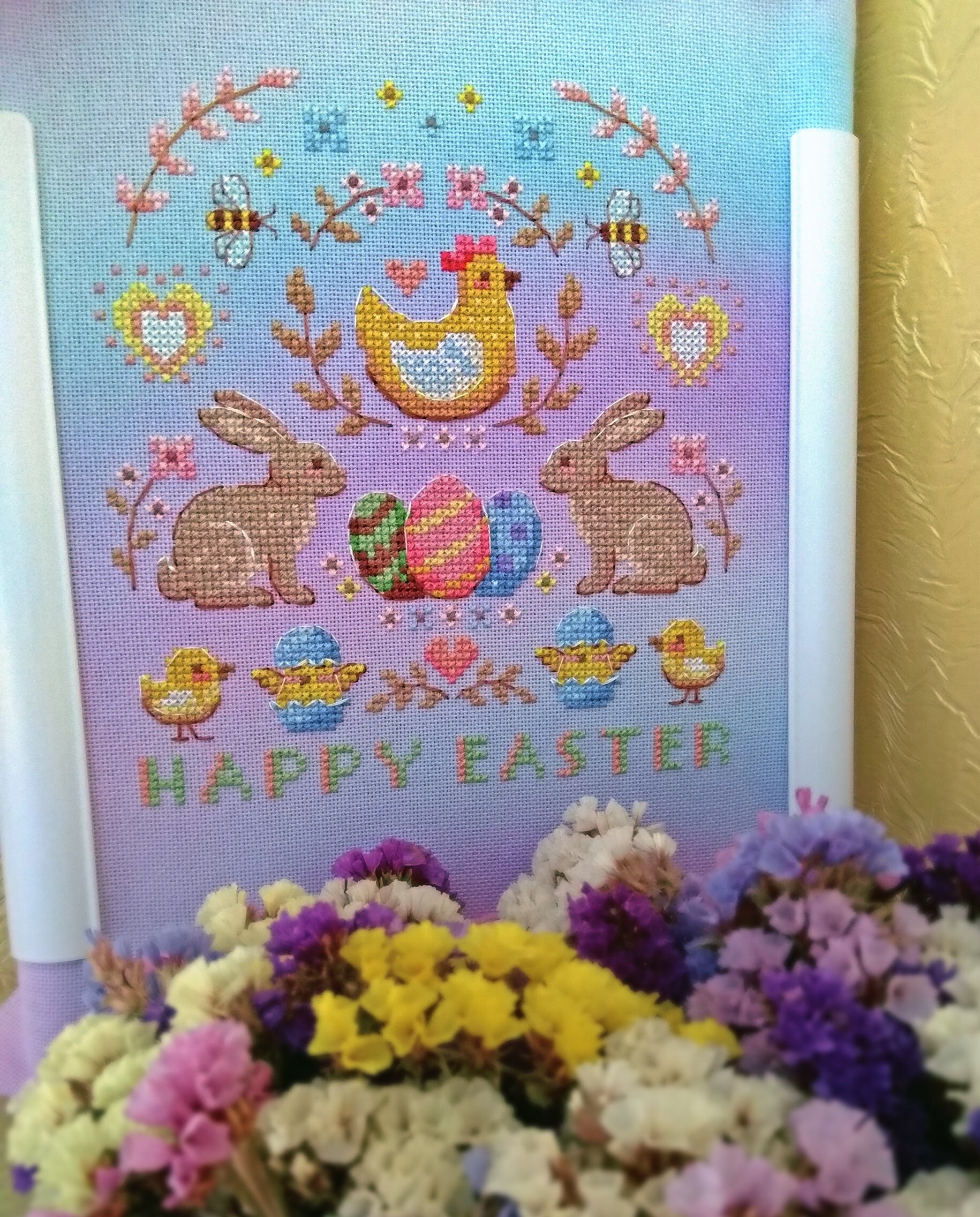 Cross Stitch Pattern easter Sampler DMC Cross - Etsy