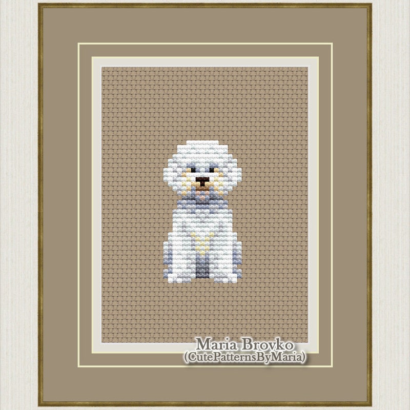 Cross Stitch Kit Bichon - Etsy