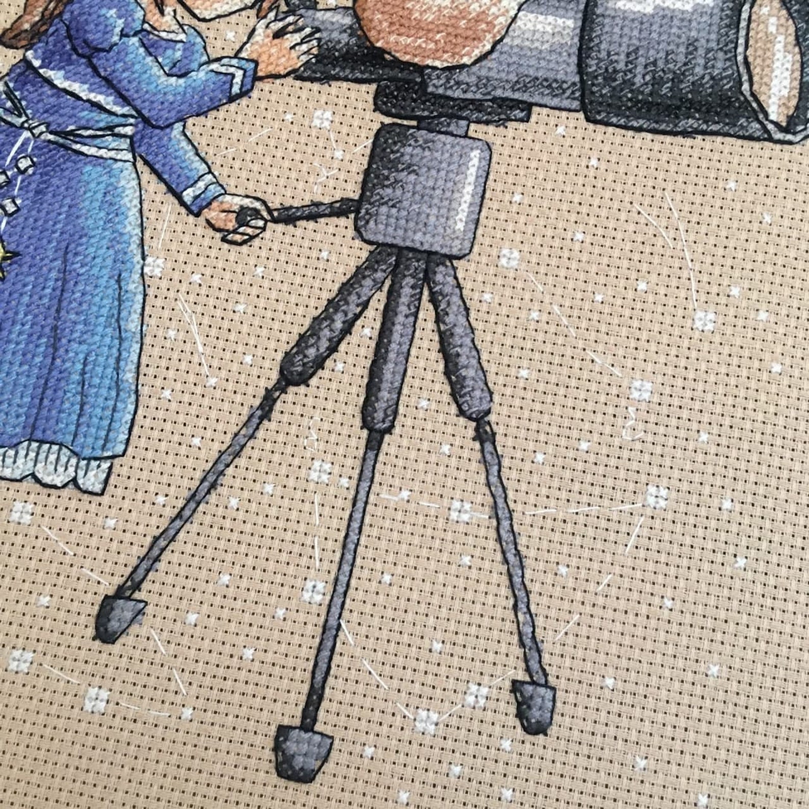 Cross Stitch Pattern Witch With a Telescope DMC Chart Printable PDF ...
