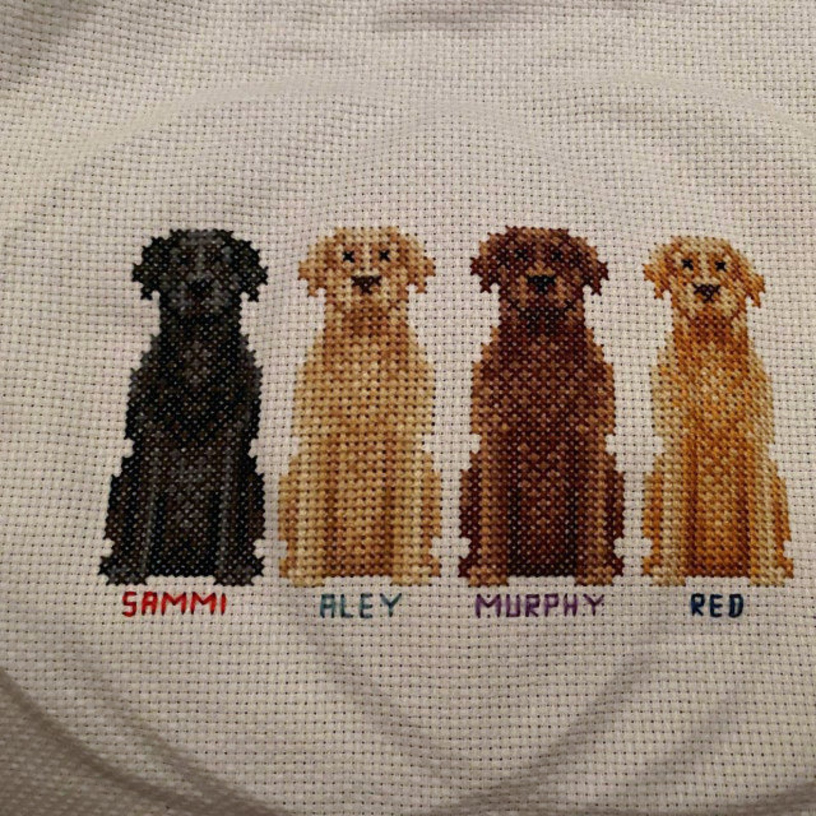 Cross Stitch Pattern "labrador Retriever and Golden Retriever" DMC ...