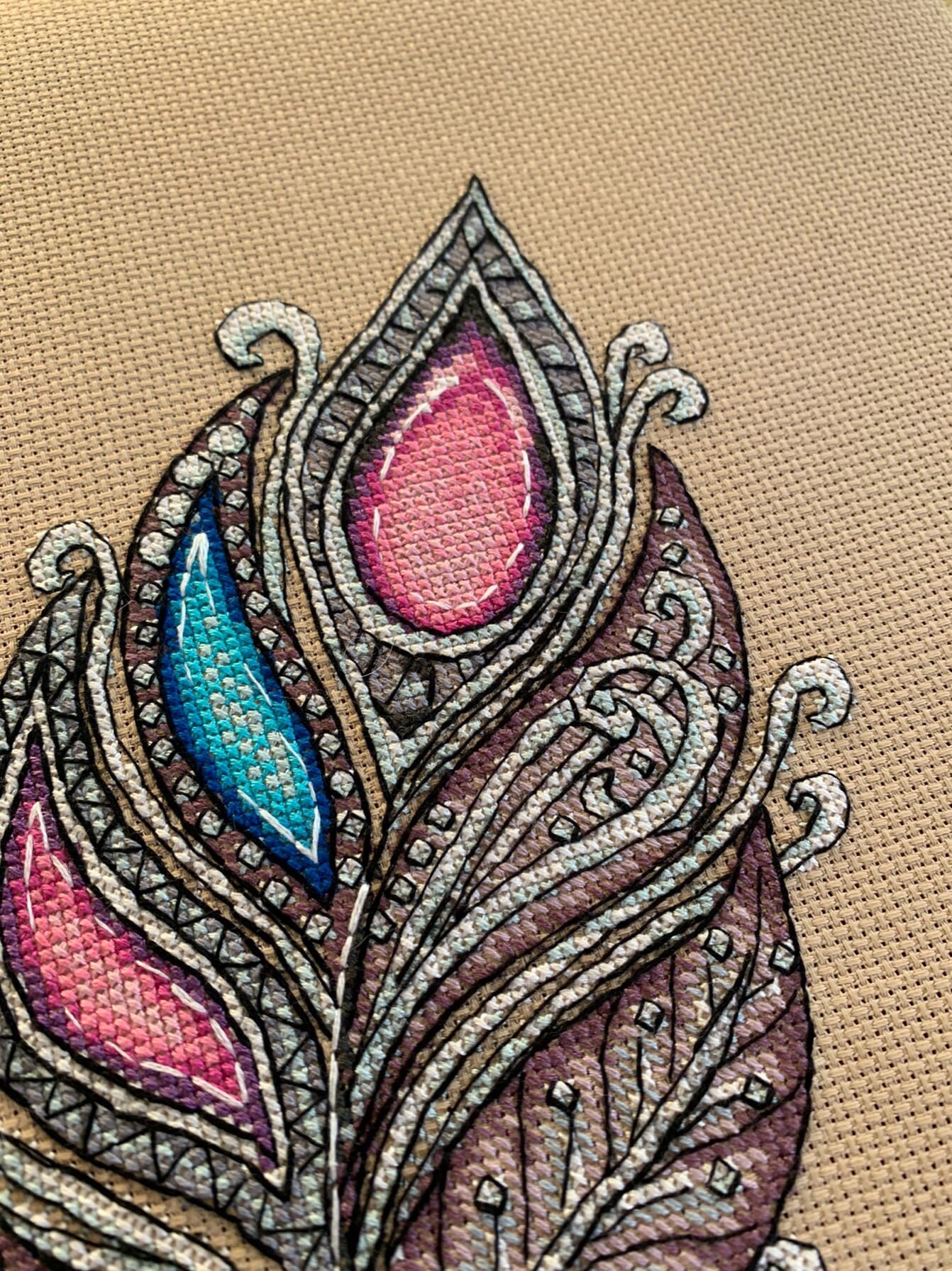 Cross Stitch Pattern Magic Feather DMC Chart Printable PDF - Etsy Australia