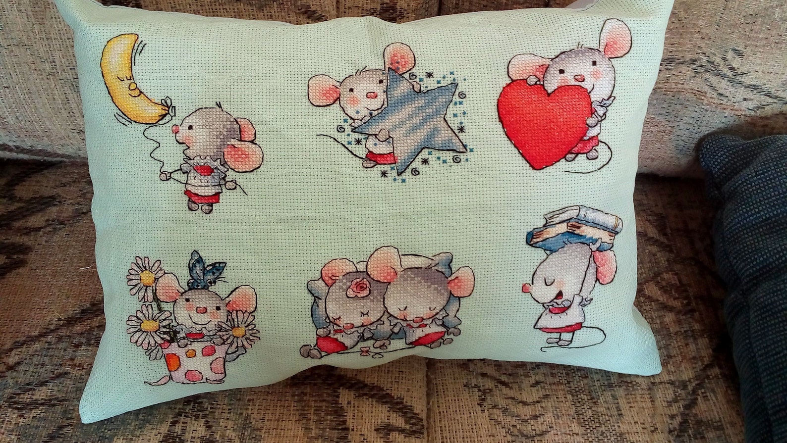 Cross Stitch Pattern merry Mice DMC Cross Stitch | Etsy