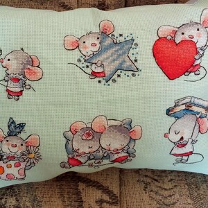 Cross Stitch Pattern "merry Mice" DMC Chart Embroidery Printable PDF ...