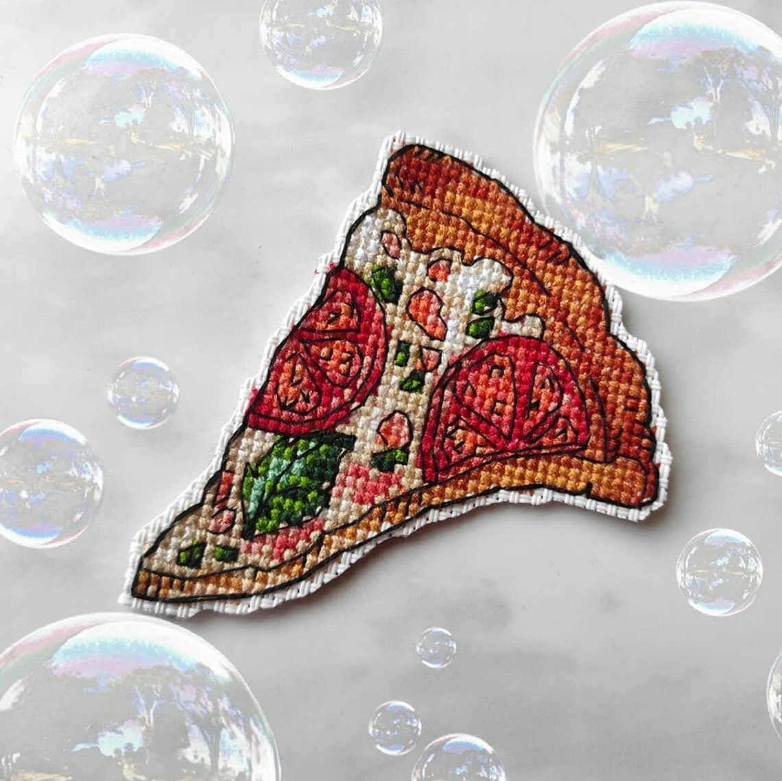 Cross Stitch Pattern "pizza" DMC Chart Needlepoint Embroidery Printable ...
