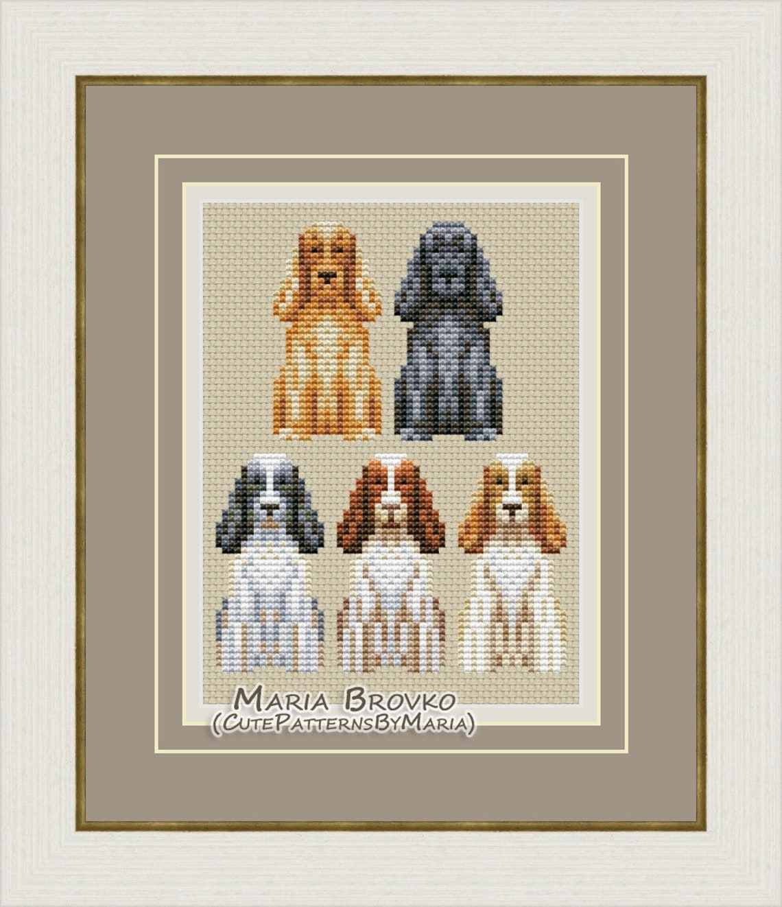 Cross Stitch Pattern english Cocker Spaniel DMC - Etsy UK