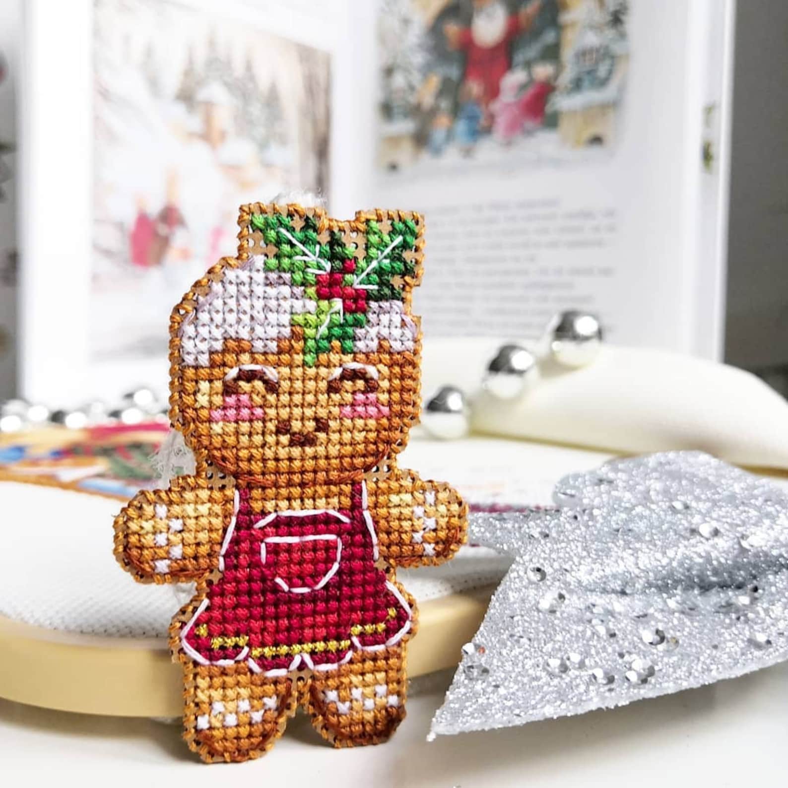 Cross Stitch Pattern gingerbread Girl DMC Cross - Etsy