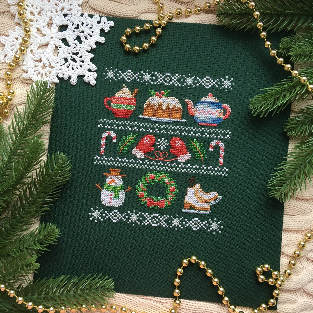 Cross Stitch Pattern lovely Winter Sampler DMC - Etsy