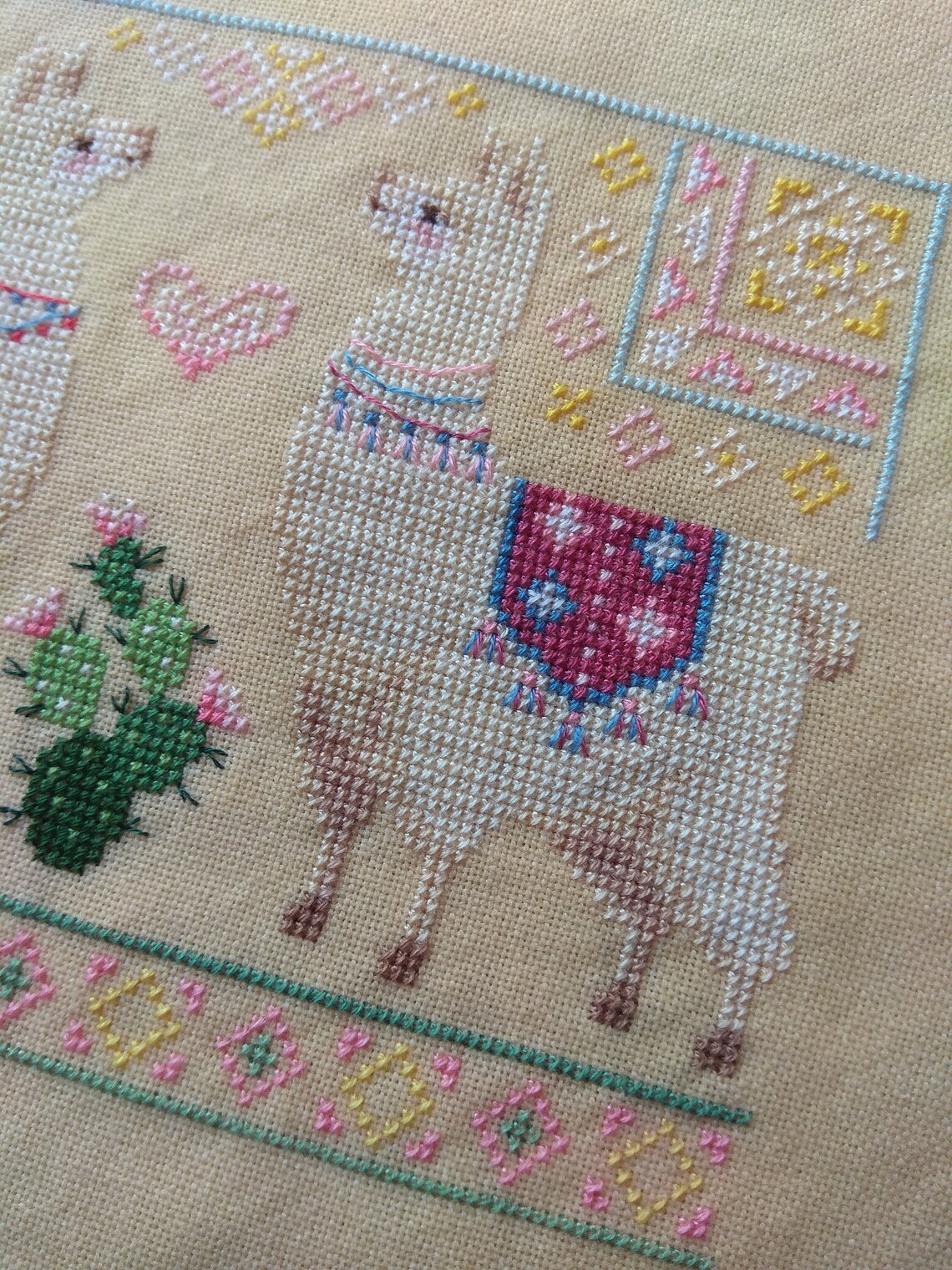 Cross Stitch Pattern two Alpacas DMC Chart | Etsy