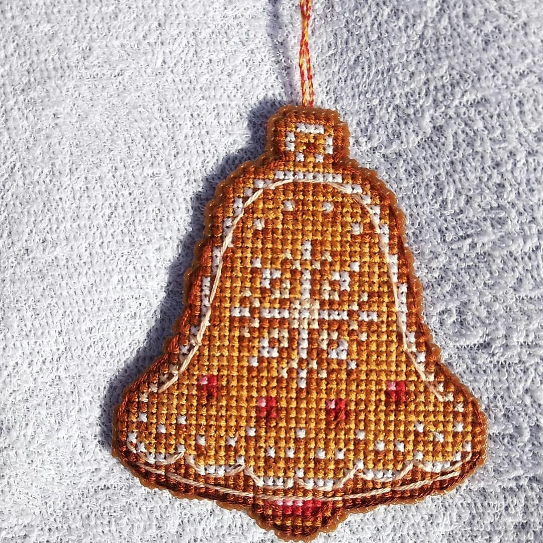 Cross Stitch Pattern gingerbread Bell DMC Cross - Etsy