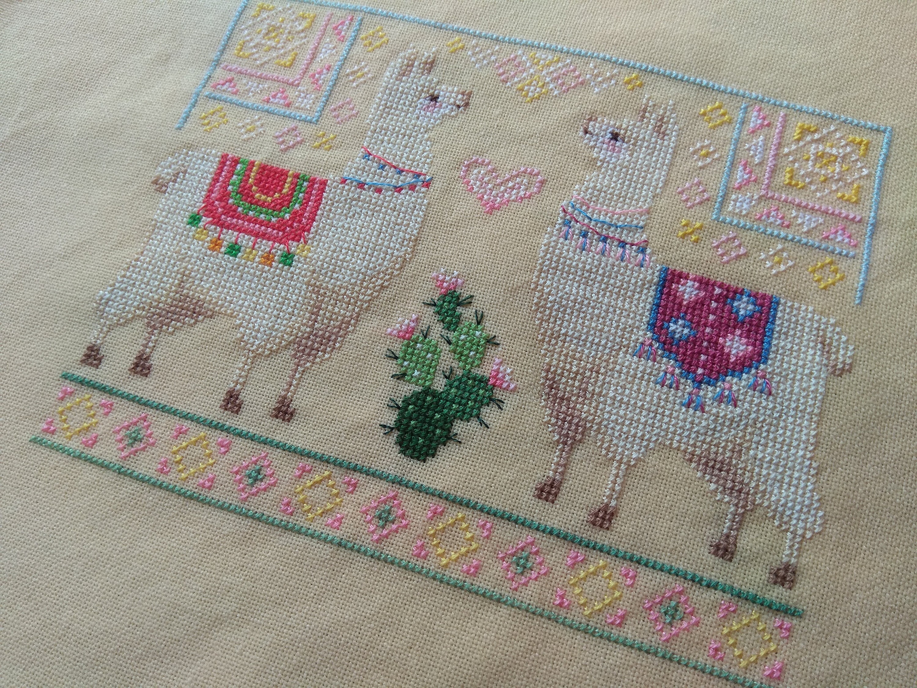 Cross Stitch Pattern two Alpacas DMC Chart | Etsy