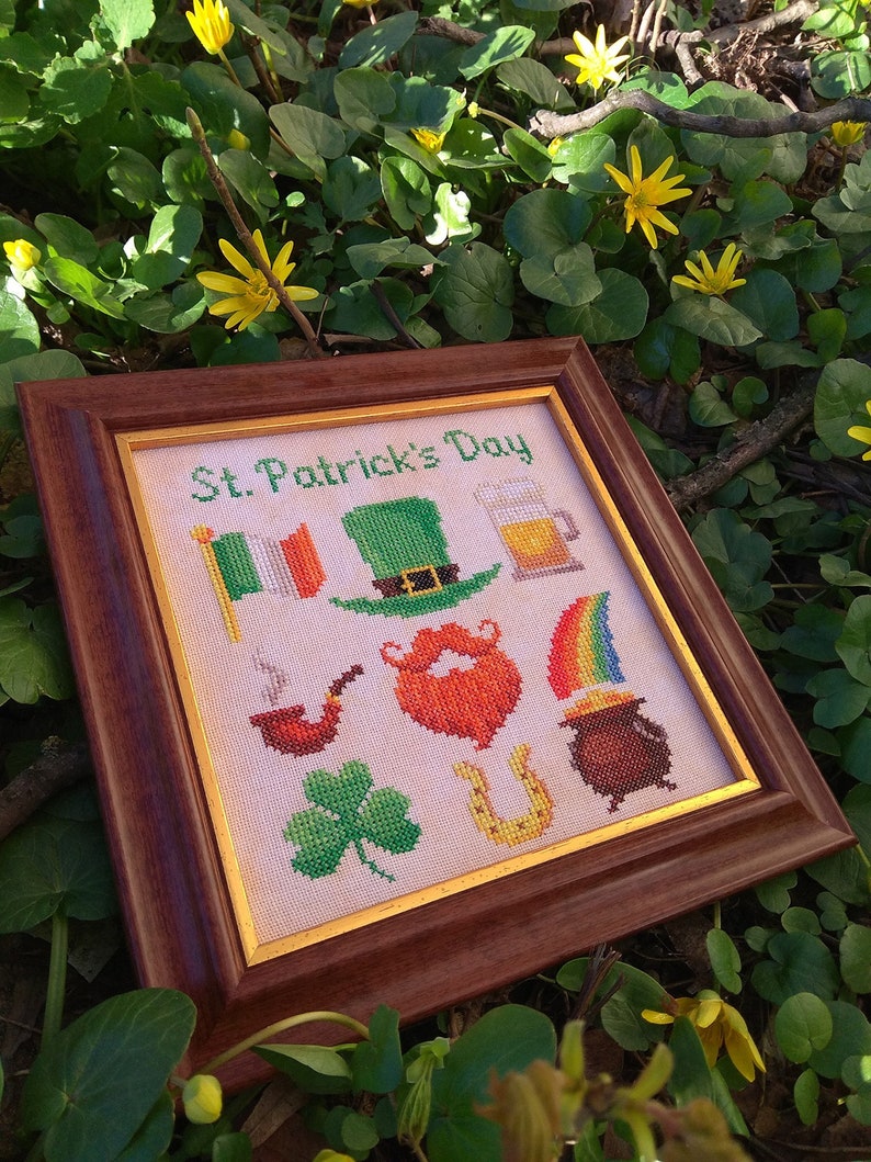 Cross Stitch Pattern Irish St. Patrick's Day DMC Chart - Etsy