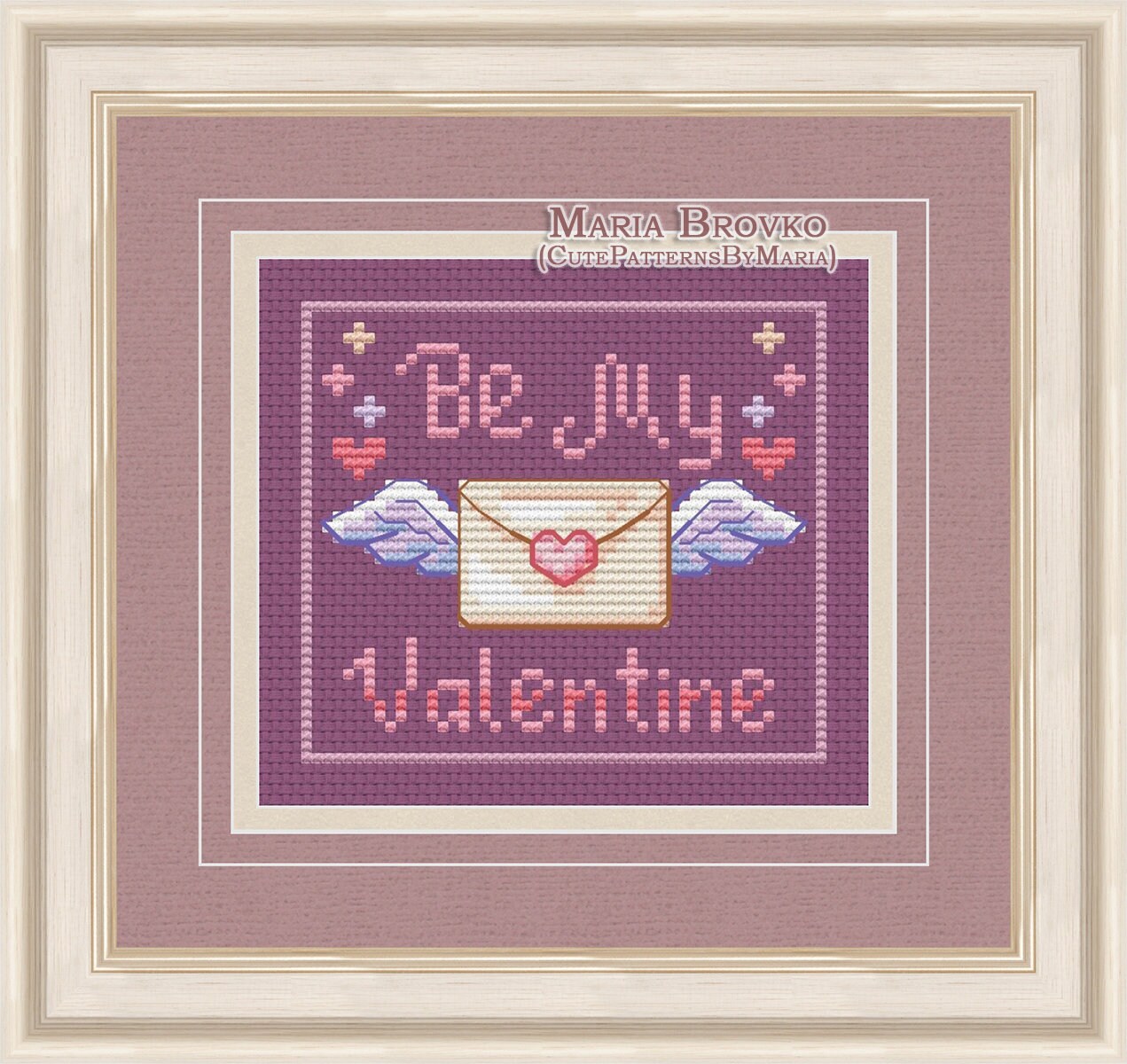 Cross Stitch Pattern be My Valentine DMC Chart | Etsy