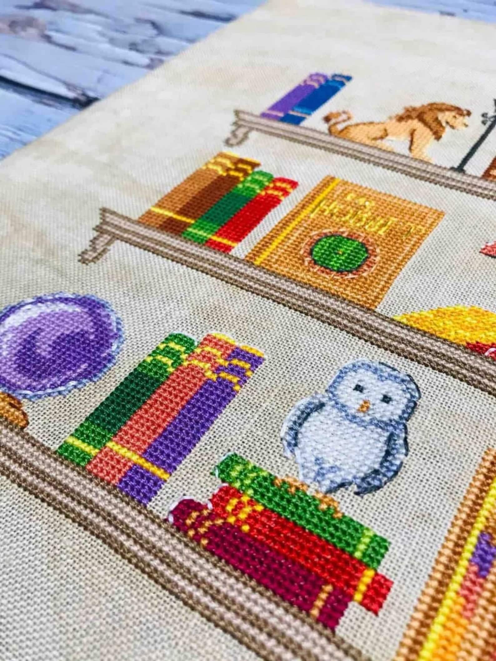 Cross Stitch Pattern "thematic Shelves. Bookshelves " DMC Cross Stitch ...