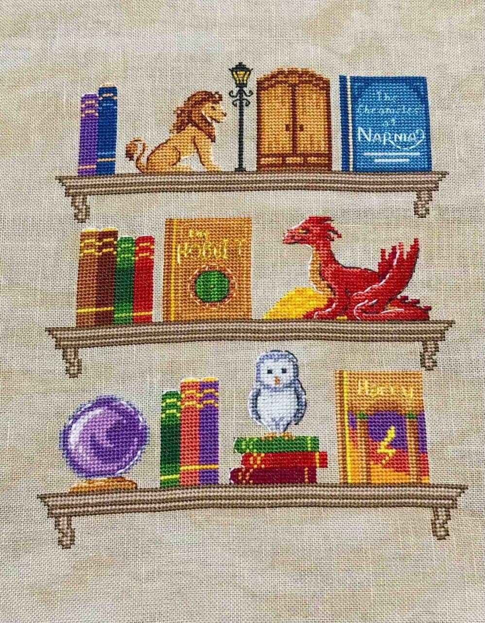 Cross Stitch Pattern "thematic Shelves. Bookshelves " DMC Cross Stitch ...
