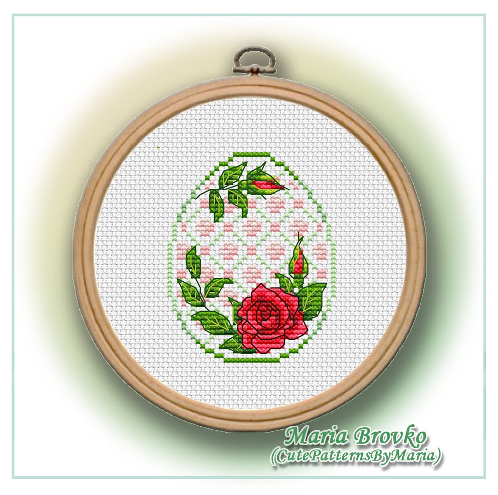 Cross Stitch Pattern Easter Sampler Four Flower Eggs - Chamomile, Poppy ...