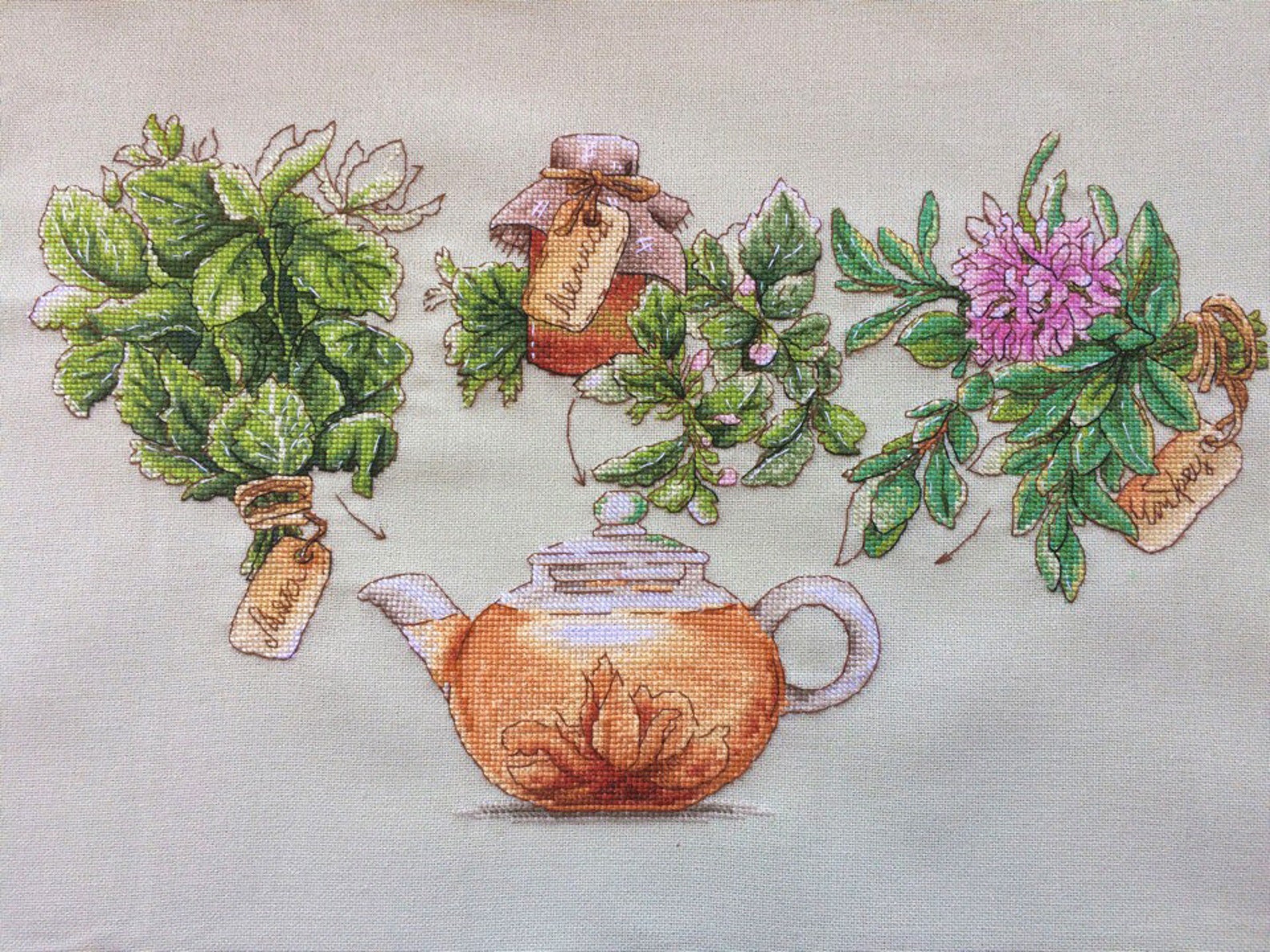 Cross Stitch Pattern herbal Tea DMC Chart - Etsy