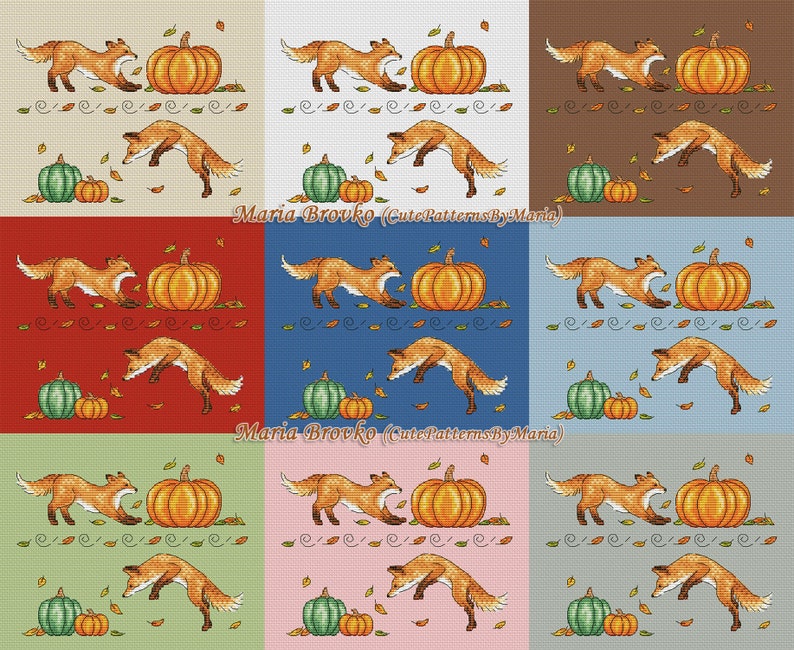 Cross Stitch Pattern Ginger Autumn DMC Cross | Etsy