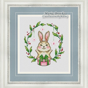Cross Stitch Pattern Happy Bunny DMC Chart Printable PDF Instant ...