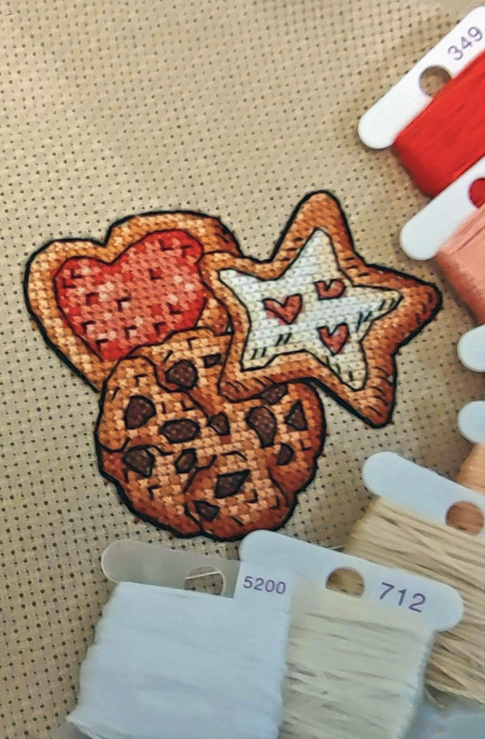 Cross Stitch Pattern cookies DMC Chart Needlepoint | Etsy