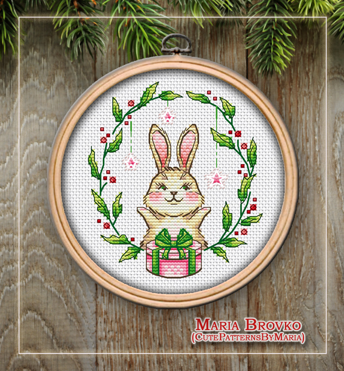Cross Stitch Pattern Happy Bunny DMC Chart Printable PDF - Etsy