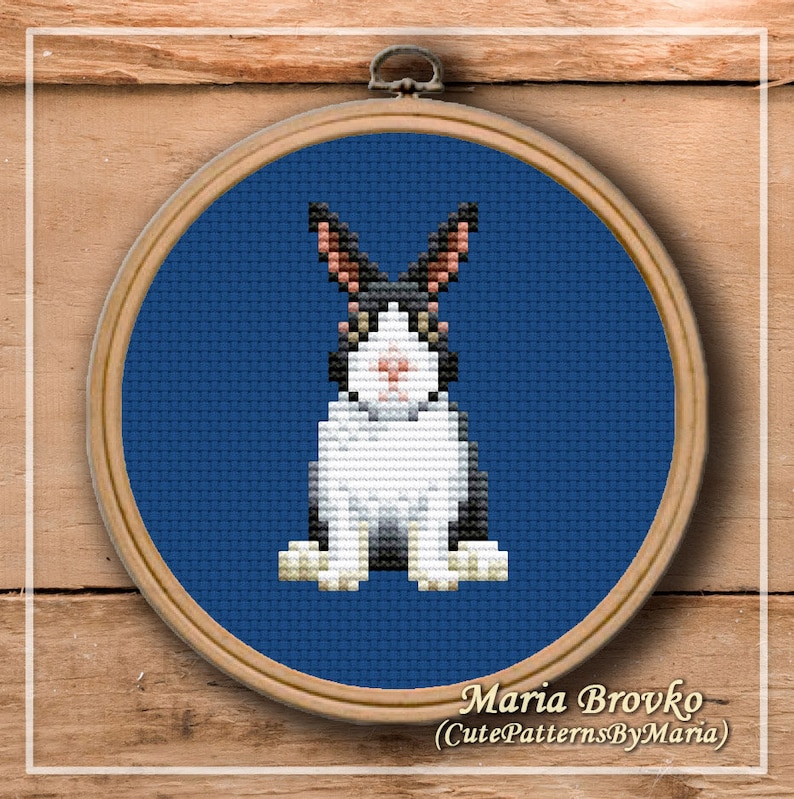 Cross Stitch Pattern dutch Rabbit DMC Chart - Etsy
