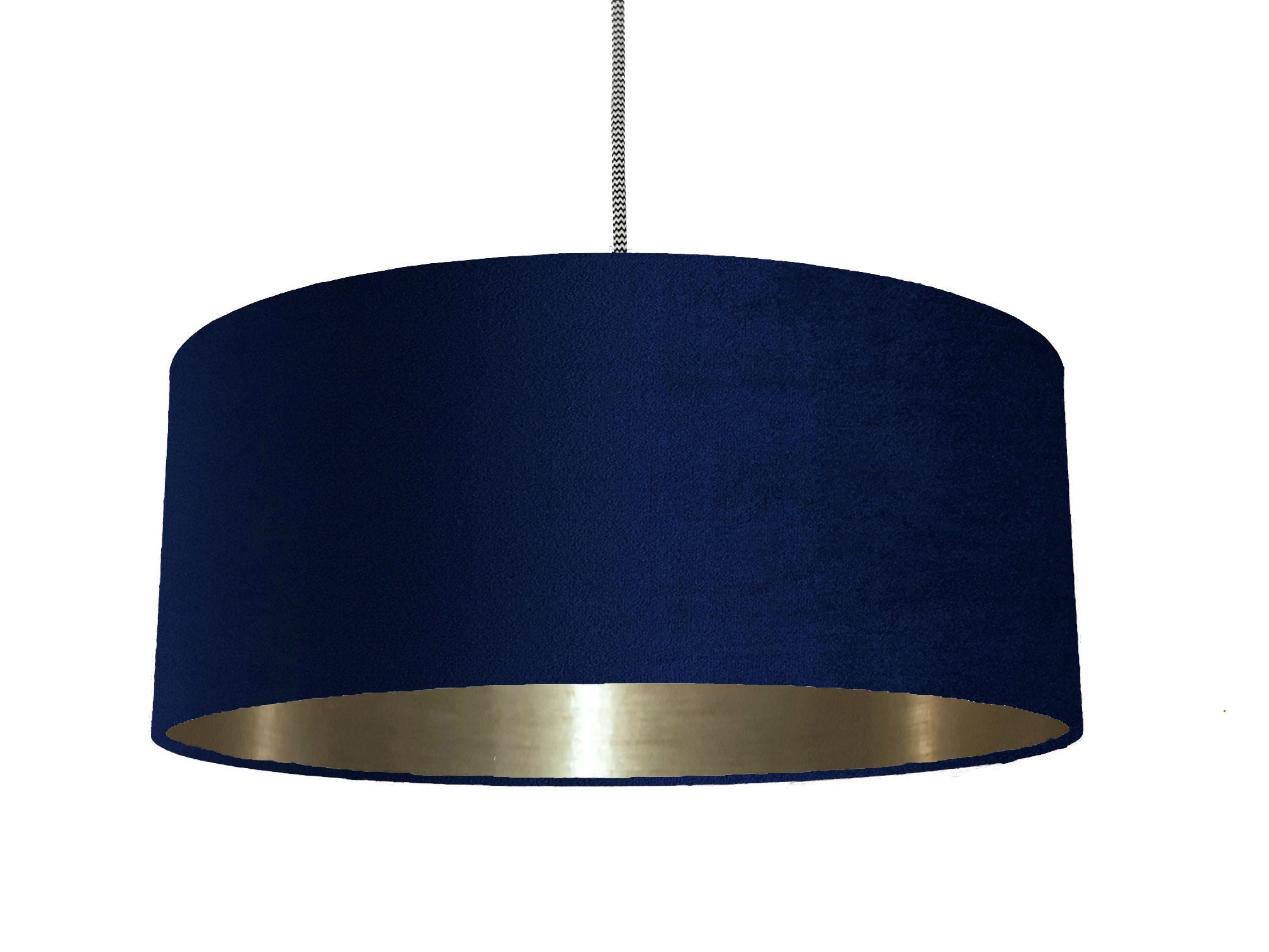 Navy Blue Velvet Fabric Lampshade six Brushed Linings | Etsy