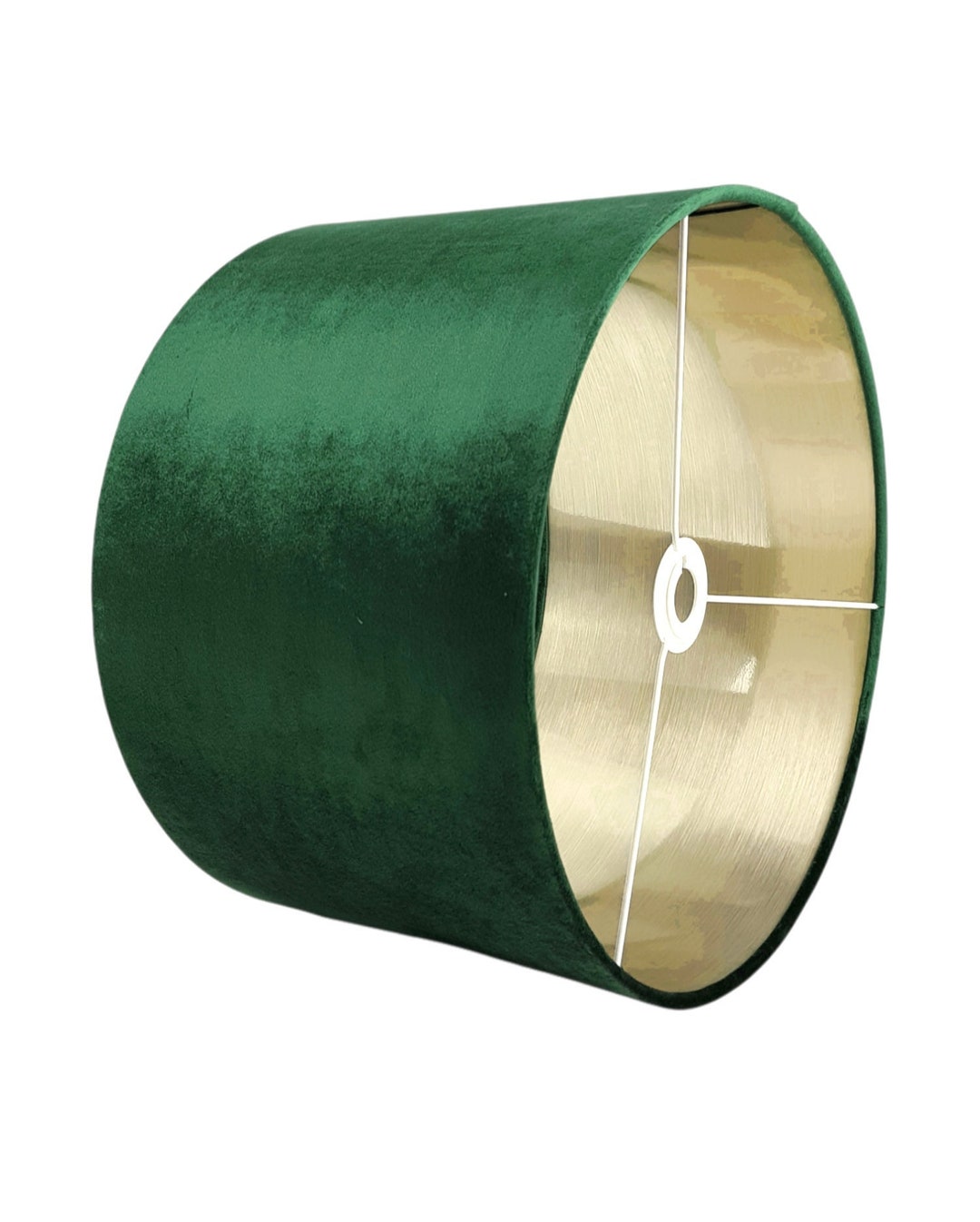 Luxurious Emerald Green Velvet Lampshade - Designer Drum Shade -*six ...