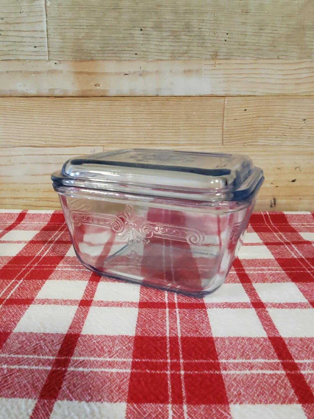 RARE Fire King Refrigerator Dish - Vintage Fire King Blue Sapphire ...