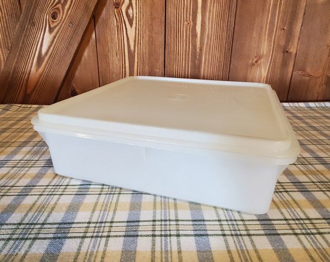 Tupperware 9 Inch SQUARE SNACK STOR Store Container Clear Container ...