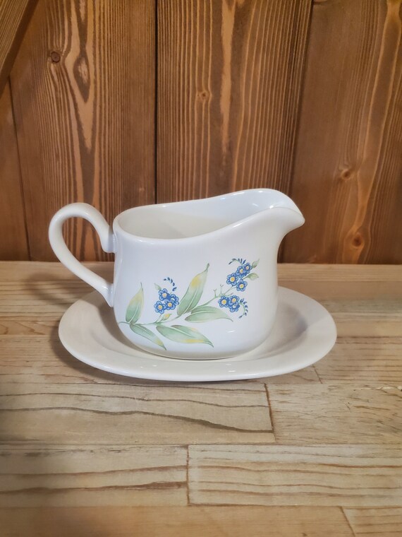 RARE Corelle My Garden Gravy Boat and Underplate | Etsy
