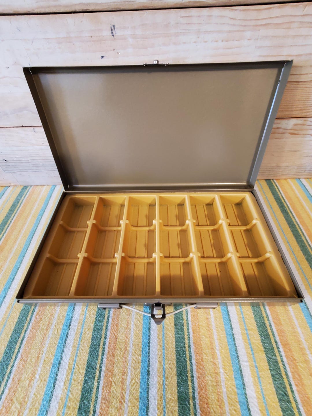 Vintage 35mm Slide Storage Box With Plastic Tray Insert Metal Storage ...
