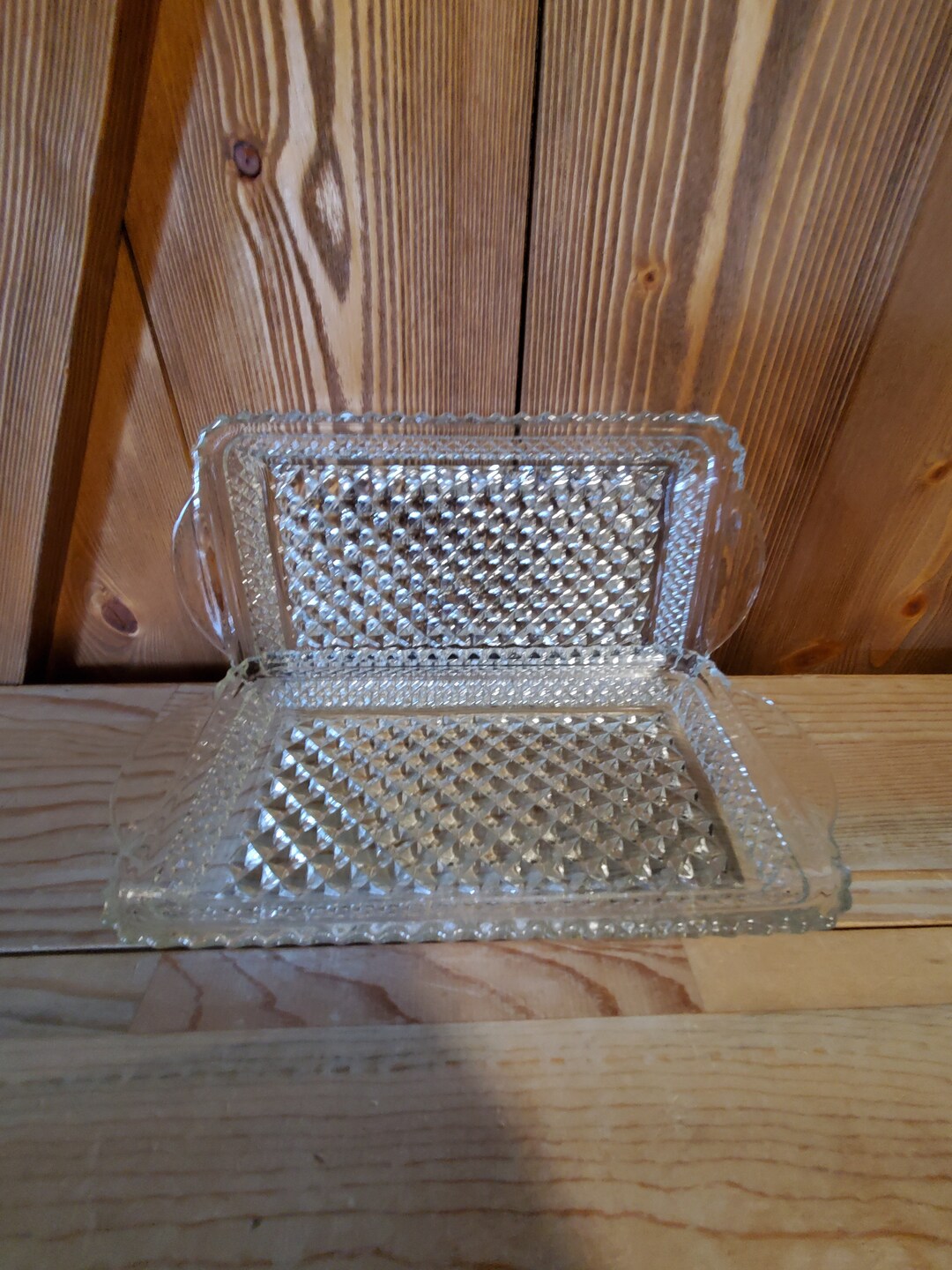SET of 2 Vintage Glass Vanity Trays - Etsy