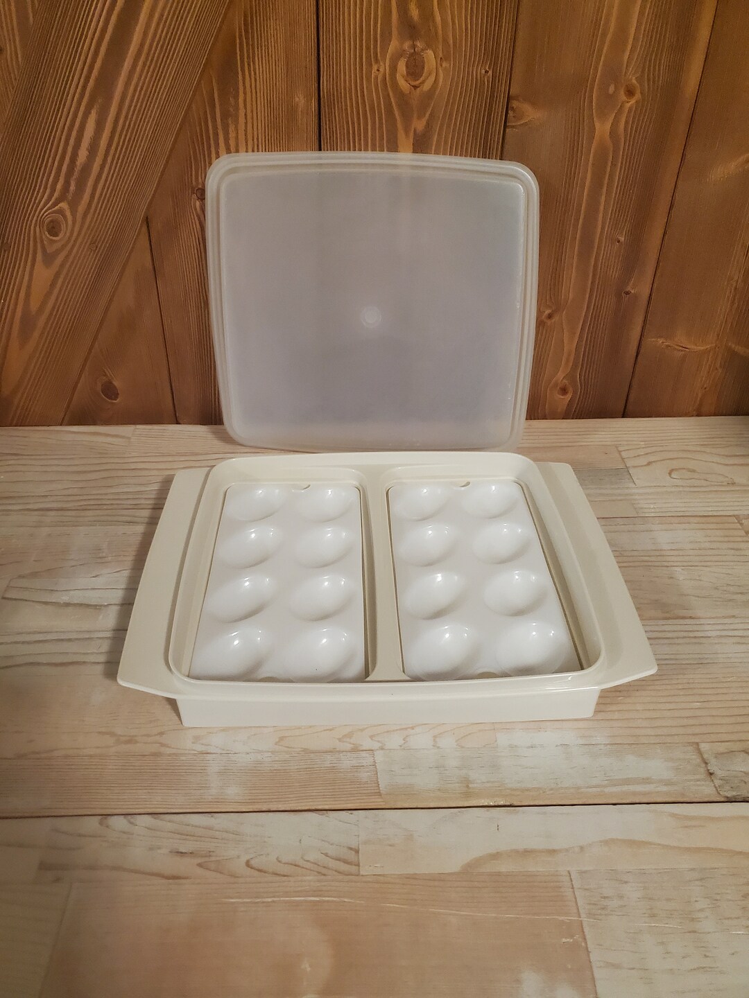 Almond Tupperware Egg Keeper - Etsy