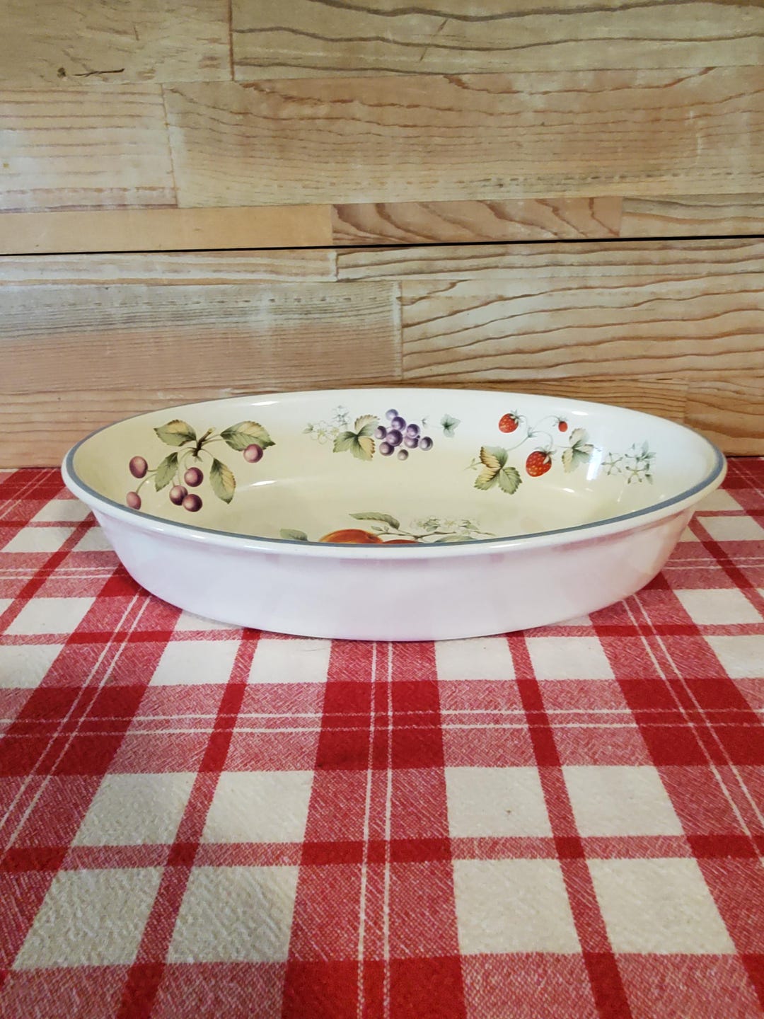 Oval Savoir Vivre Serving Bowl - Luscious Pattern - Etsy